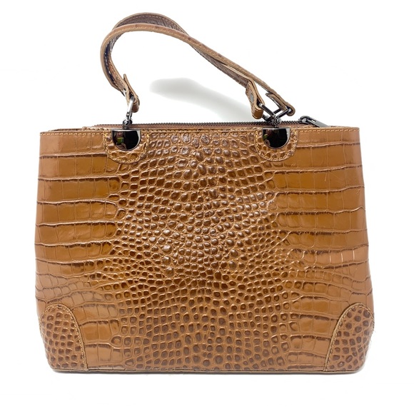 Divina Firenze | Bags | Divina Firenze Tan Rina Coco Croc Embossed ...